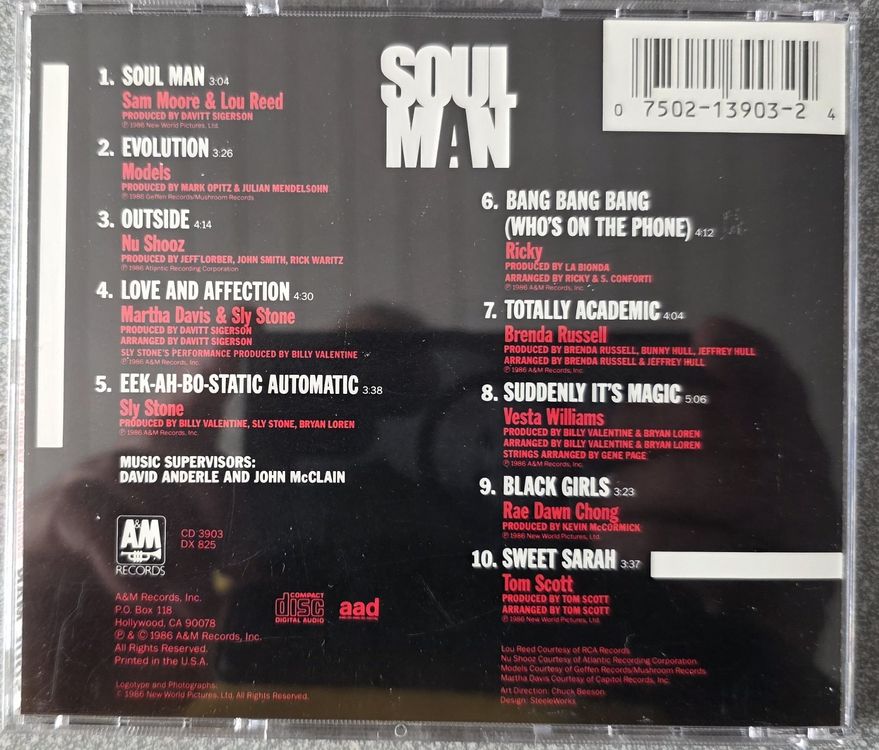 Soul Man - Original Motion Picture Soundtrack CD (Gebraucht) in Oetwil ...
