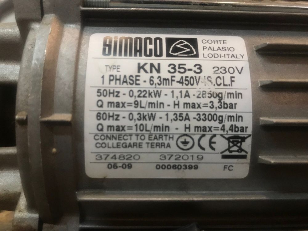 Druckpumpe SIMACO KN 35-3 (Gebraucht) in Thusis für CHF 40 – mit ...