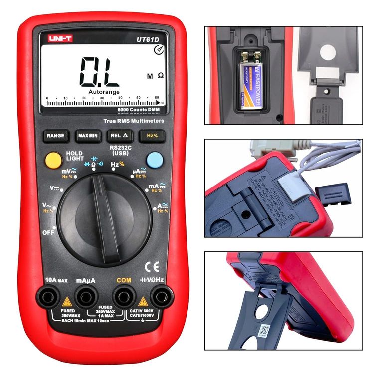 UNI-T UT61D, AC DC Digital TrueRMS Digital Multimeter Tester (Neu ...