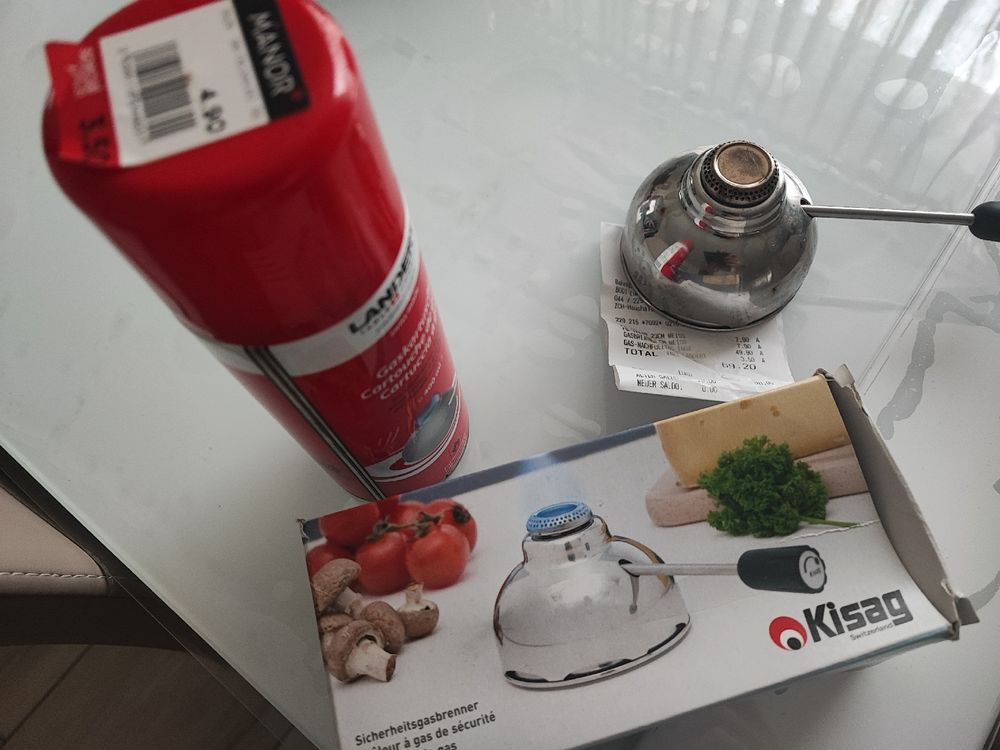 Gasbrenner Fondue Feuer Kisag Gas (Neu (gemäss Beschreibung)) in Münchwilen TG für CHF 10 – mit ...