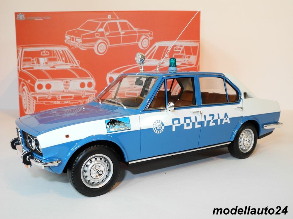 Alfa Romeo Alfetta 1.8 Polizia S.Volante 1976 / Laudor. 1:18 (Neu und ...