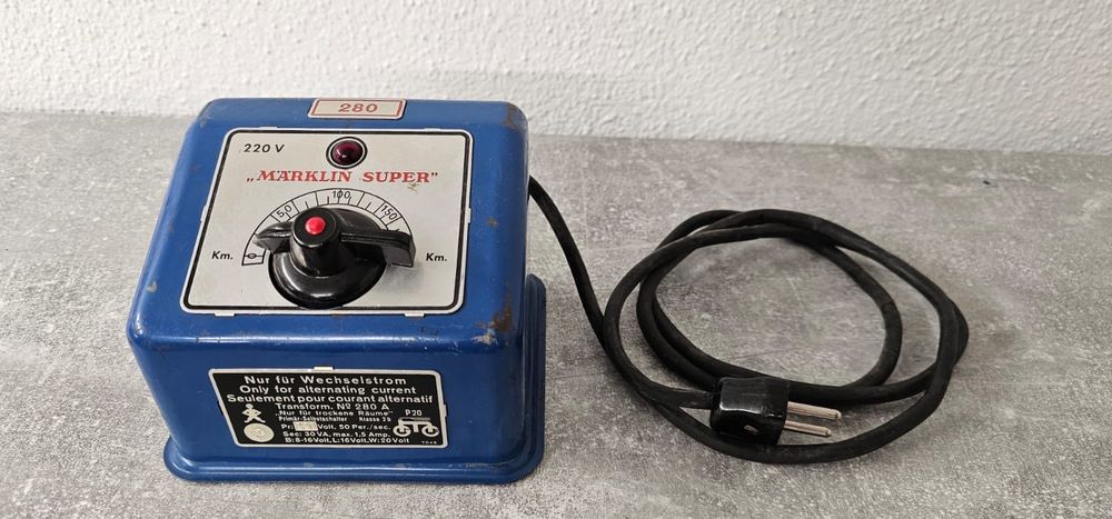 Märklin Super Trafo 280, für H0 Modelleisenbahn AC (Gebraucht) in ...