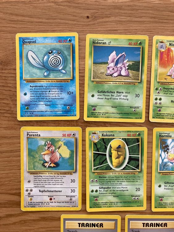 Alte vintage Pokémon Kartensammlung Basis Base Set deutsch | Kaufen auf Ricardo