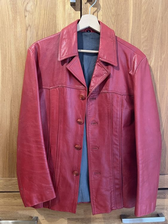 Rote Lederjacke Leonardo Grösse 46 (Gebraucht) in Lotzwil für CHF 60 ...