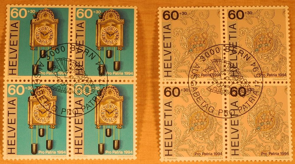 Schweizer Briefmarken 1994, Heft mit allen Marken 4er Blöcke | Kaufen ...