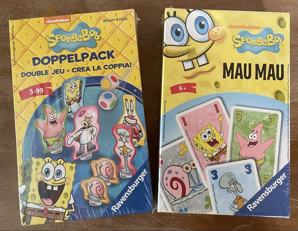 Spongebob Schwammkopf Mau Mau & Doppelpack,Ravensburger Neu (Neu und ...