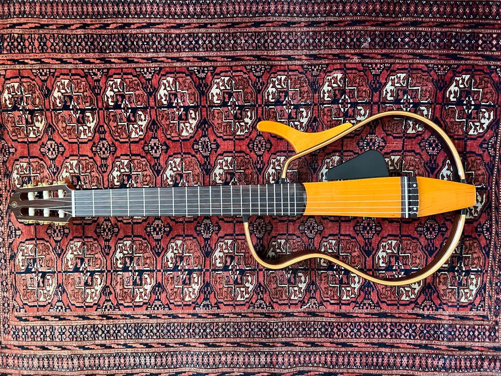 Silent-Guitar Yamaha SLG120NW LAB (light amber burst) nylon (D'occasion ...