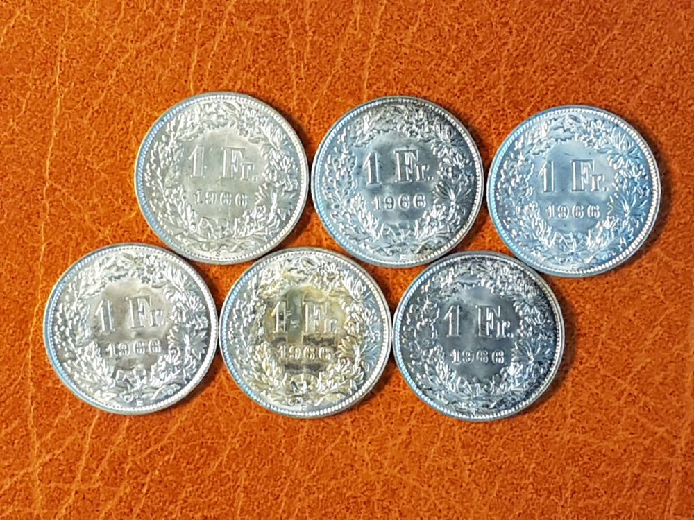 1 Franken 1966 wenig zirkuliert / 6 Stück | Kaufen auf Ricardo