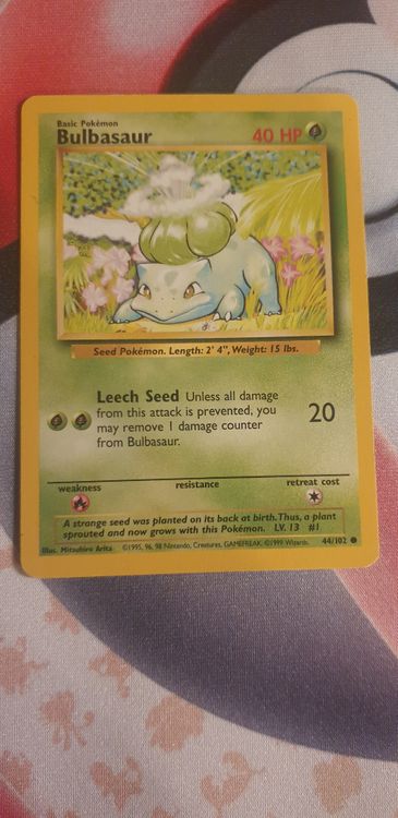 Bulbasaur 1999 base set (Gebraucht) in Zürich für CHF 1 – mit Lieferung ...