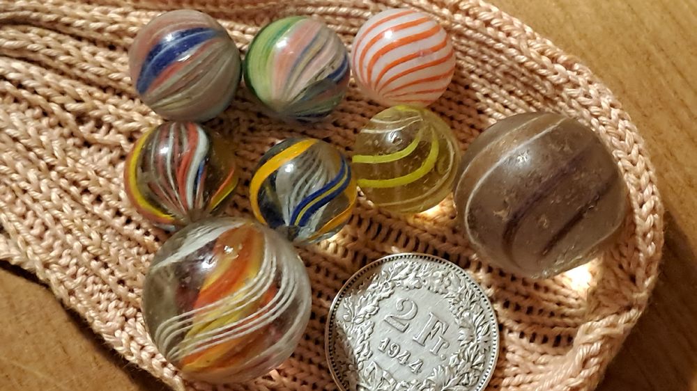 8 verschiedene antike Murmeln Lauscha | Kaufen auf Ricardo