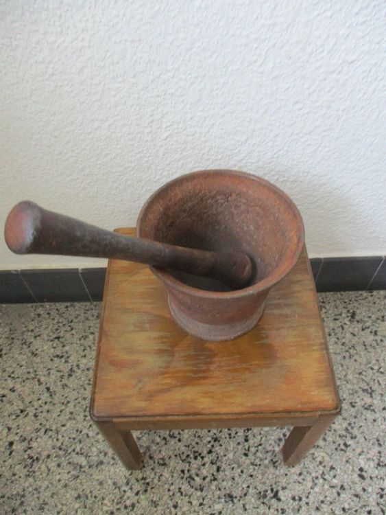 Uralter antiker Mörser Reibschale mit Stössel Gewicht 3,9 kg (Gebraucht ...