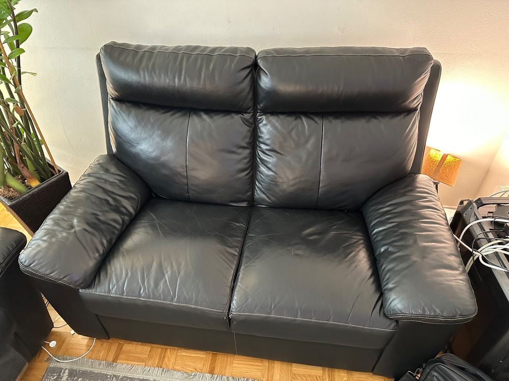 Echtleder 2er und3er sofa gebraucht | Kaufen auf Ricardo