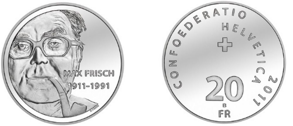 Gedenkmünze 20 Franken 100. Geburtstag Max Frisch | Kaufen auf Ricardo