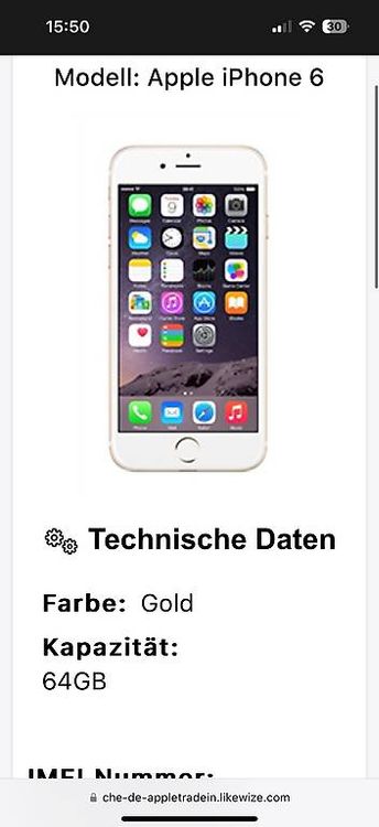 iPhone 6 (Gebraucht) in Winterthur für CHF 5 – mit Lieferung auf Ricardo kaufen