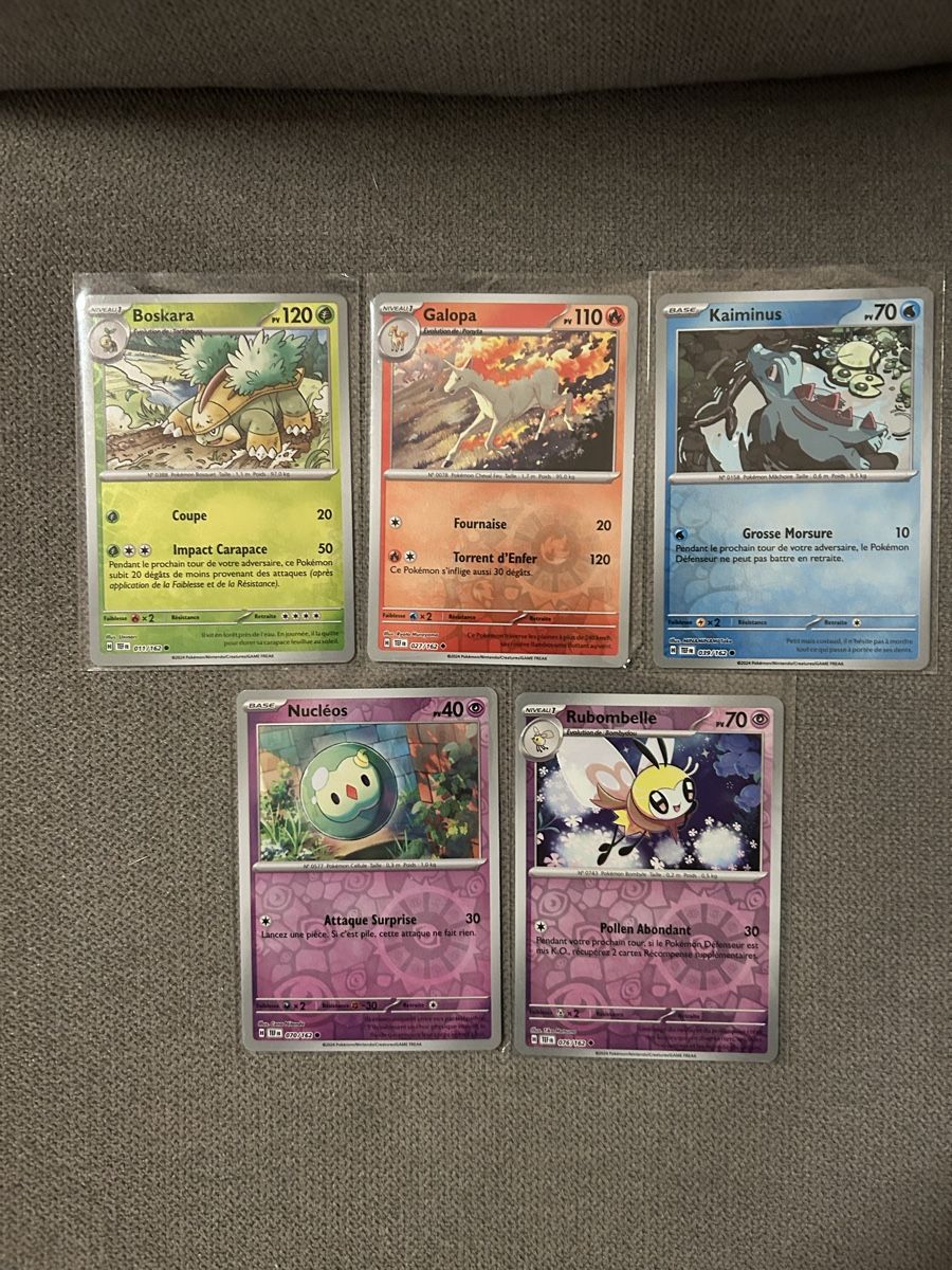 5 cartes Pokémon Temporal Forces (TEF) reverse holo FR (Neuf (Voir ...