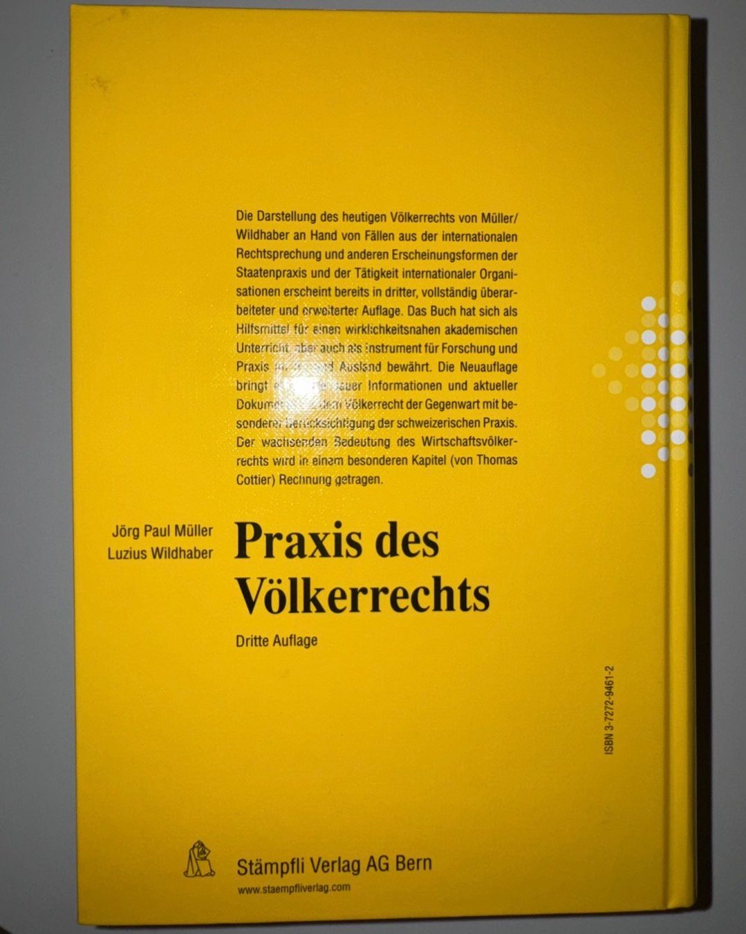 Praxis des Völkerrechts, Jörg P Müller (Gebraucht) in Nyon für CHF 99 ...