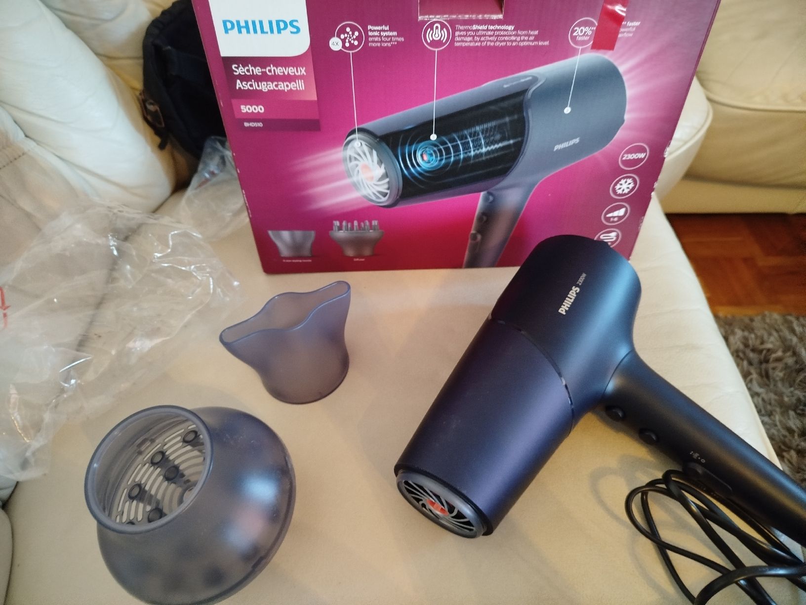 Philips 5000 Series BHD510 Föhn 2300W – wie neu – mit Diffus (Neu ...