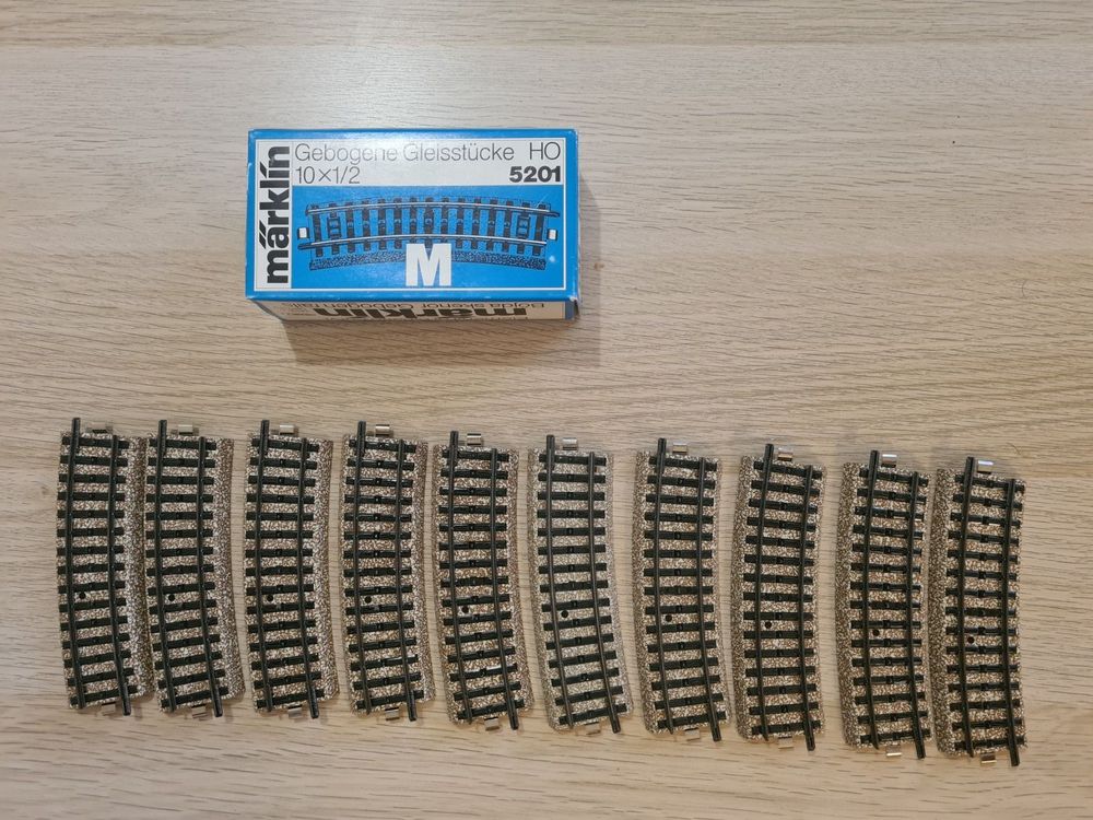 Märklin 10 x 5201 gebogenes gleis M H0 | Kaufen auf Ricardo