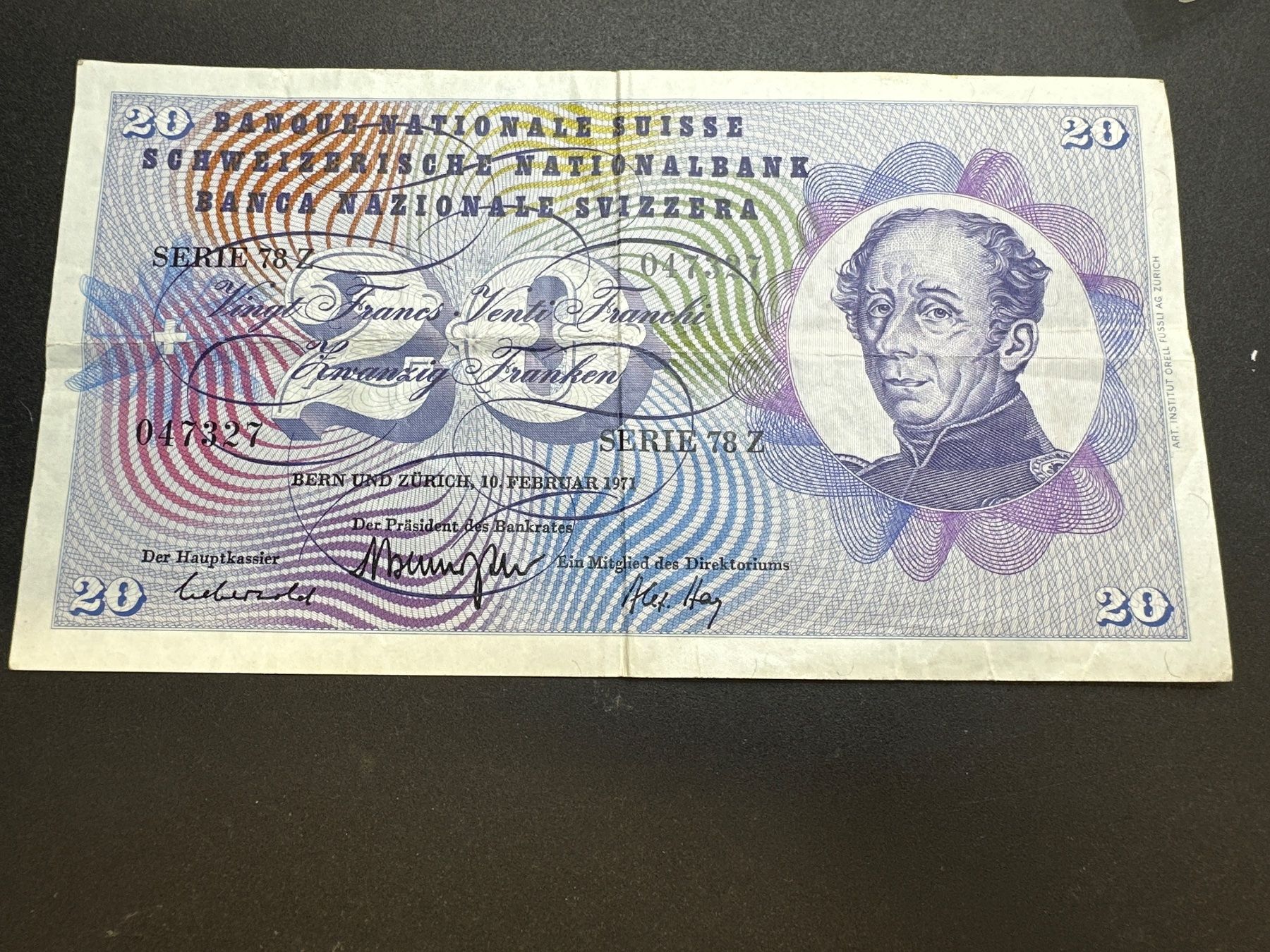 20 Fr.-Note Schweiz 1971 (Gebraucht) in Herisau für CHF 2 – mit Lieferung auf Ricardo kaufen