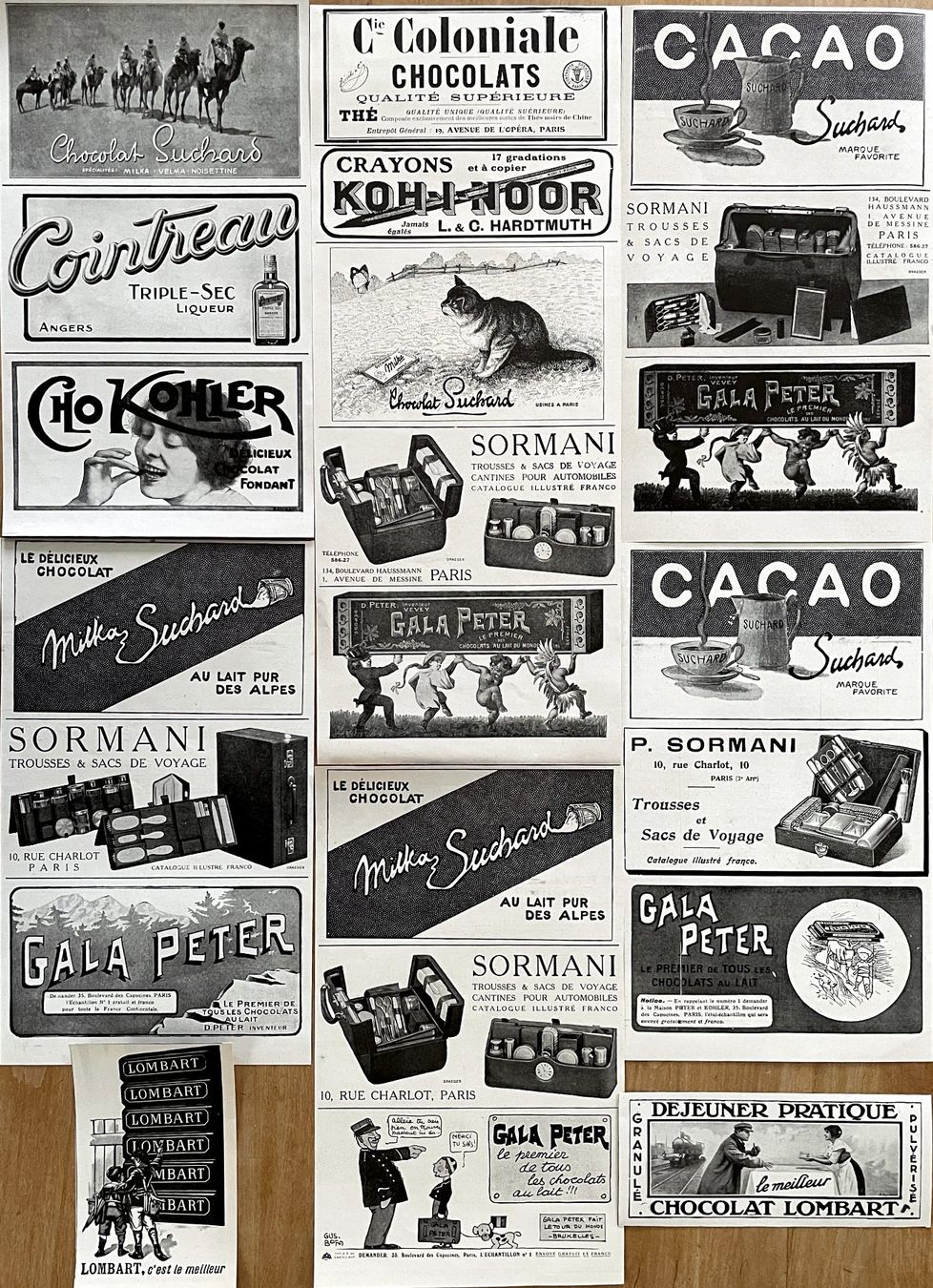 Suchard, Kohler, Gala Peter - 15 alte Werbungen 1911/13 (Gebraucht) in ...