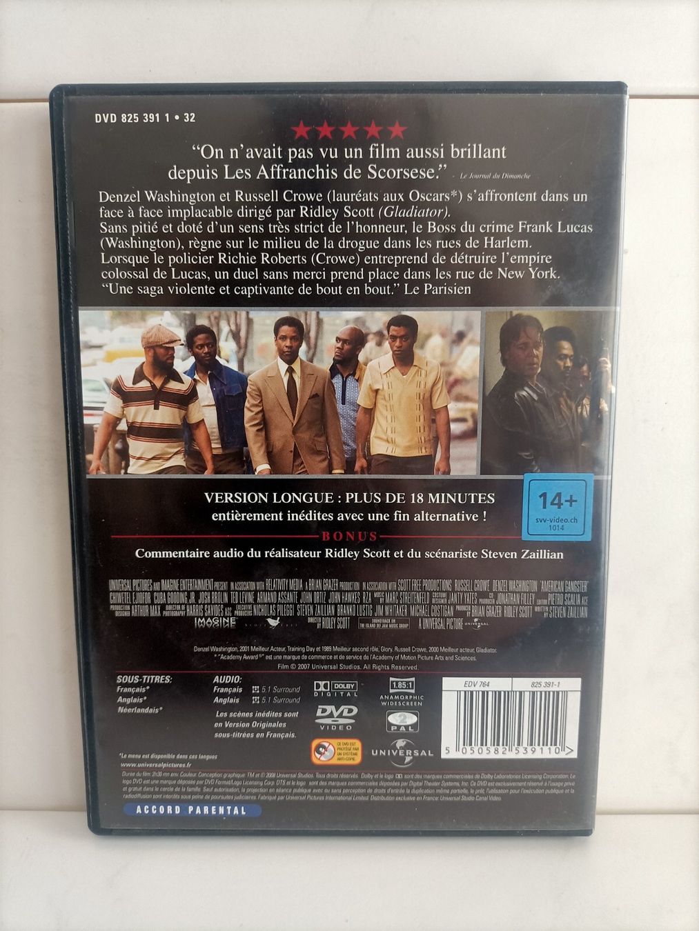 DVD American gangster (fr/uk) Denzel Washington R. Crowe (D'occasion) à ...