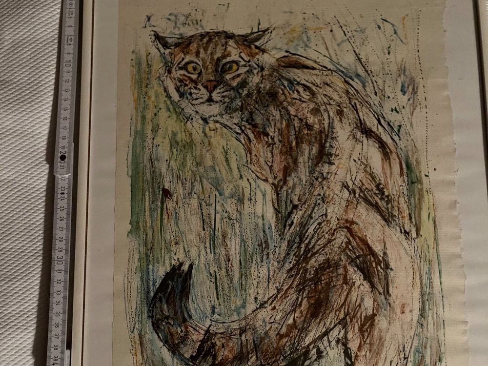 1 Lithographie des Tiermalers Fritz Hug signiert 1970 (Gebraucht) in Zürich für CHF 30 – nur ...