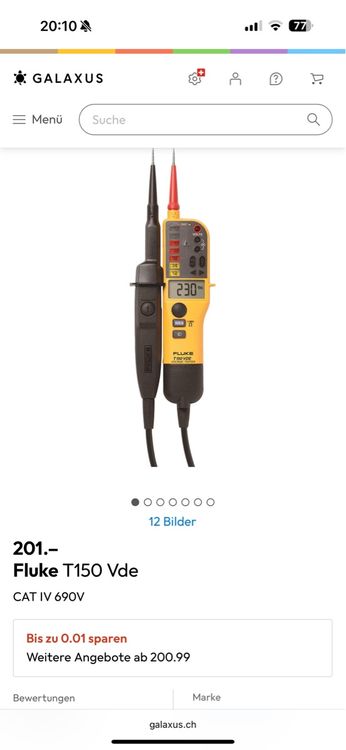 Fluke t150 Messgerät (Neu (gemäss Beschreibung)) in Muolen für CHF 100 ...