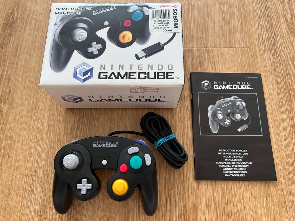 Original Nintendo Gamecube Controller Schwarz OVP ***TOP*** | Kaufen ...