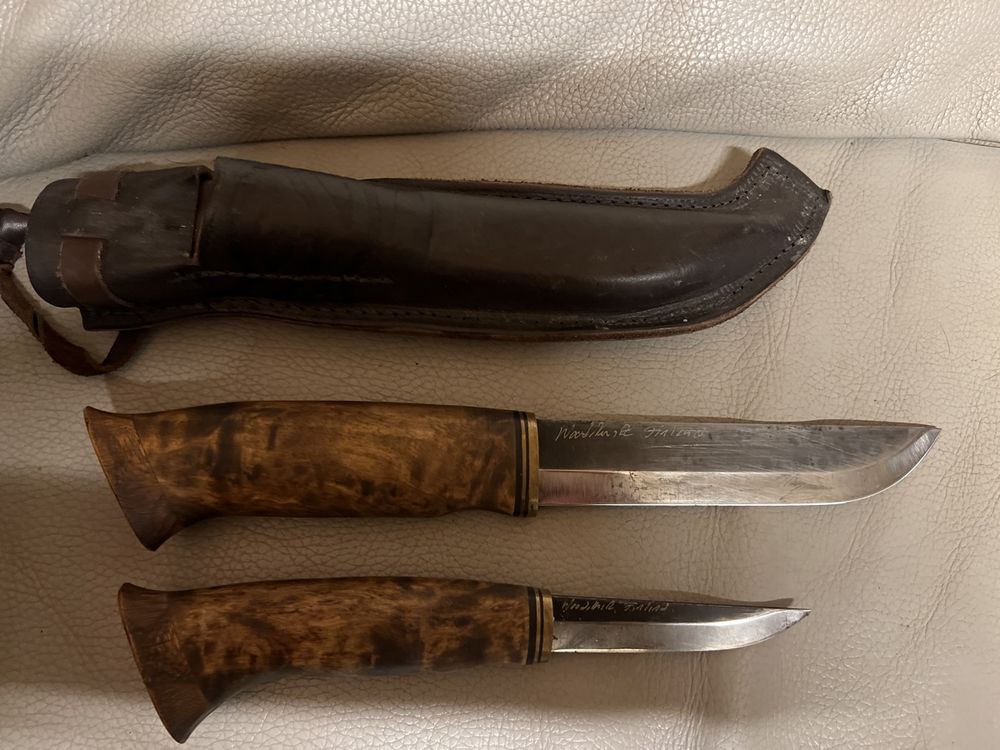 Finnisches Doppel Wald Messer mit Lederschaft (d) (Gebraucht) in ...
