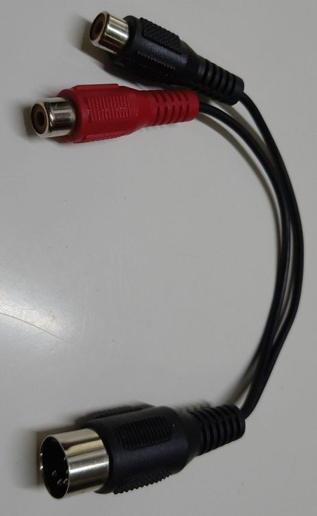 Adapterkabel: Mini-DIN auf 2x Cinch – Top Zustand!ca. 15cm (Gebraucht ...