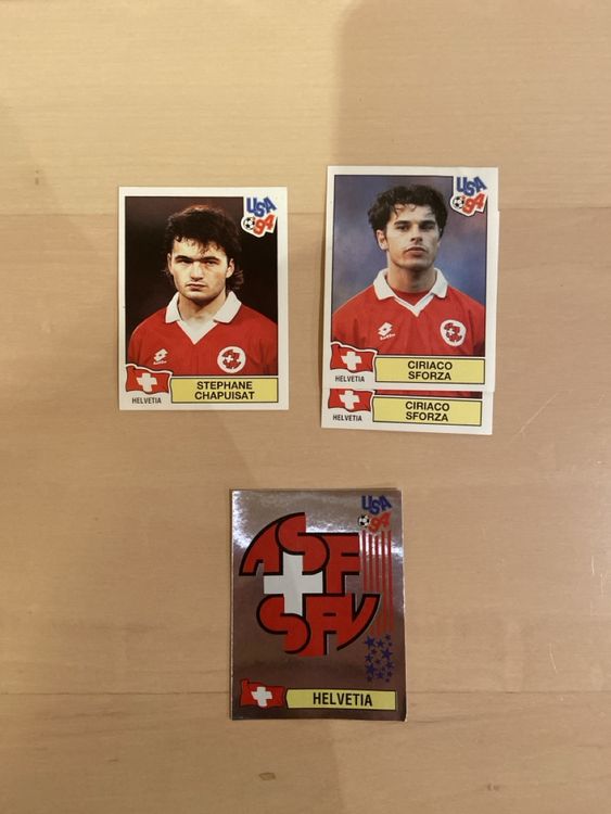 Panini Sticker WM USA 94 - Chapuisat und Sforza (Neu (gemäss ...