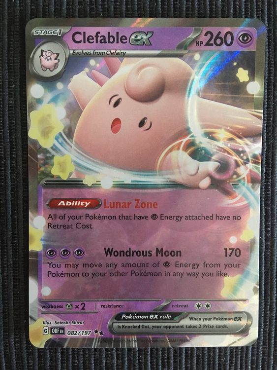 Pokemon Obsidian Flames Clefable EX Englisch (Neu (gemäss Beschreibung ...