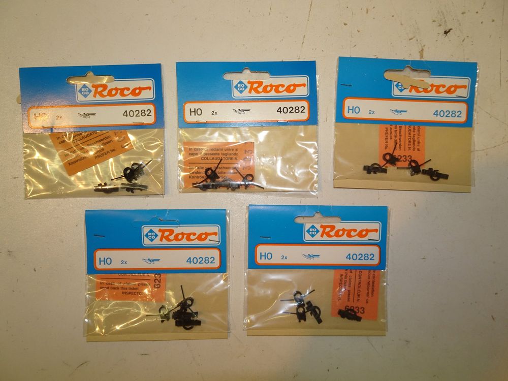 5 Pack Roco Kupplungsgarnituren Kupplung HO 40282 (42) (Neu (gemäss ...