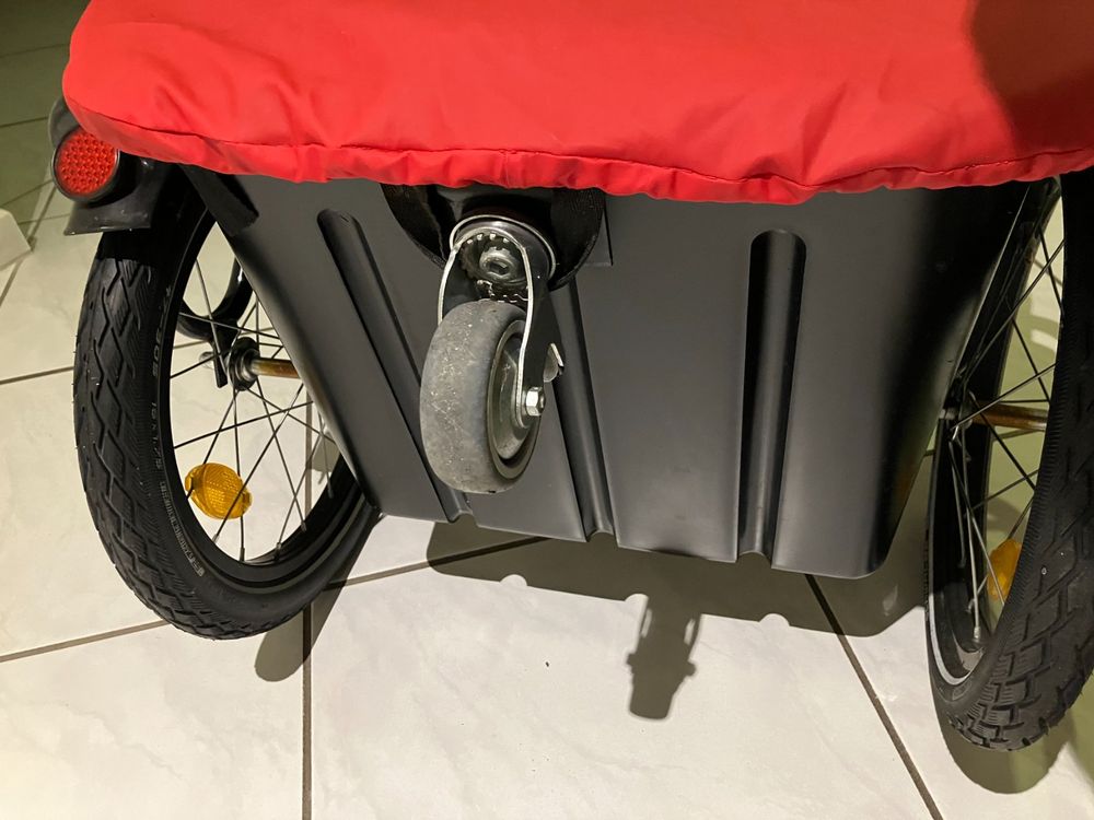 Donkey-Winther Veloanhänger + Kupplung + Abdeckungsplane rot (Gebraucht) in winterthur für CHF ...