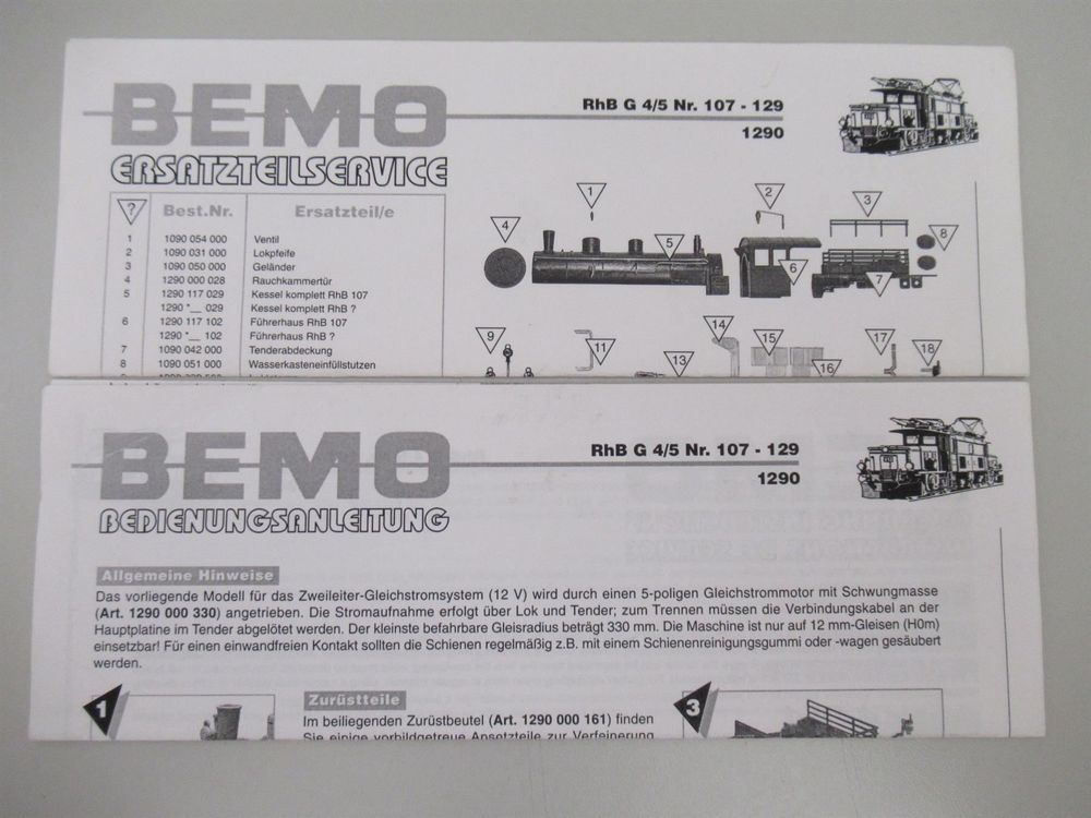 Bemo 1290 117 RhB G 4/5 107 Analog H0m (Gebraucht) in für CHF 200 – mit ...