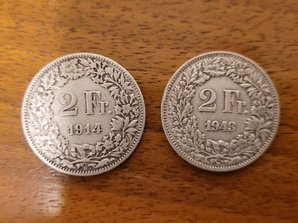 2 × 2 Franken Silbermünzen | Kaufen auf Ricardo