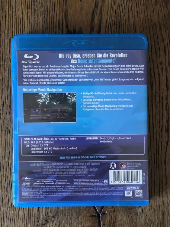 Predator (Blu-ray) (Gebraucht) in Dübendorf für CHF 3 – mit Lieferung ...