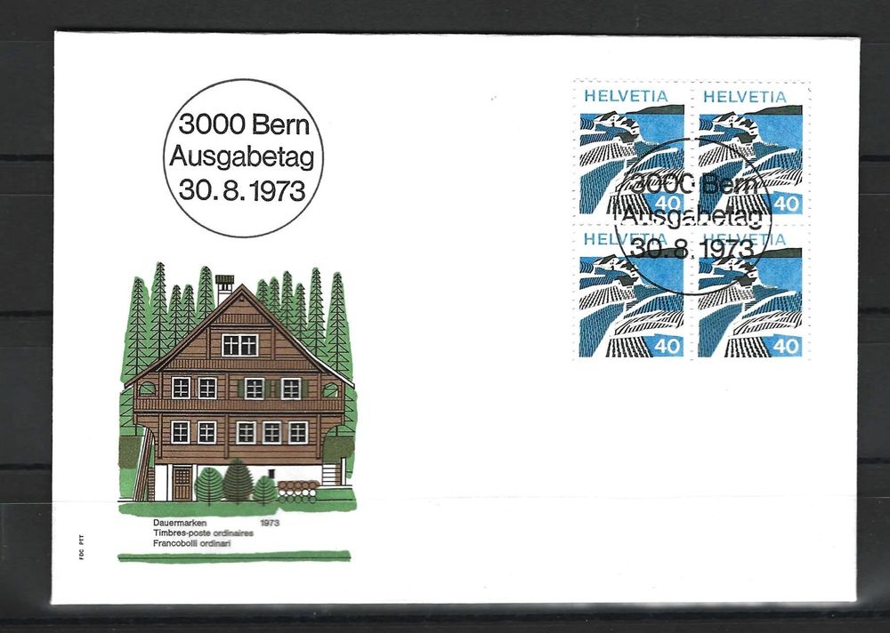 FDC Viererblock 1973 (Gebraucht) in Koblenz für CHF 0.5 – mit Lieferung auf Ricardo kaufen
