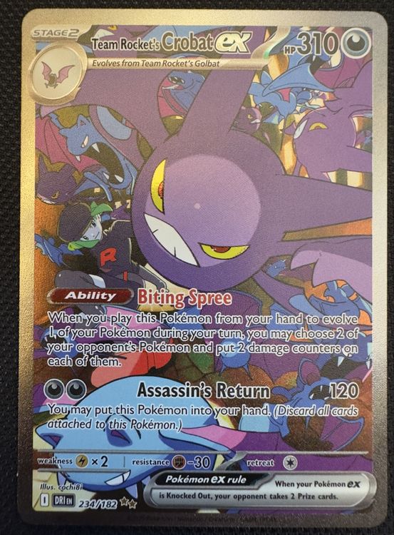 Pokemon Team Rocket’s Crobat ex 234/182 Destined Rivals EN (Neu (gemäss ...