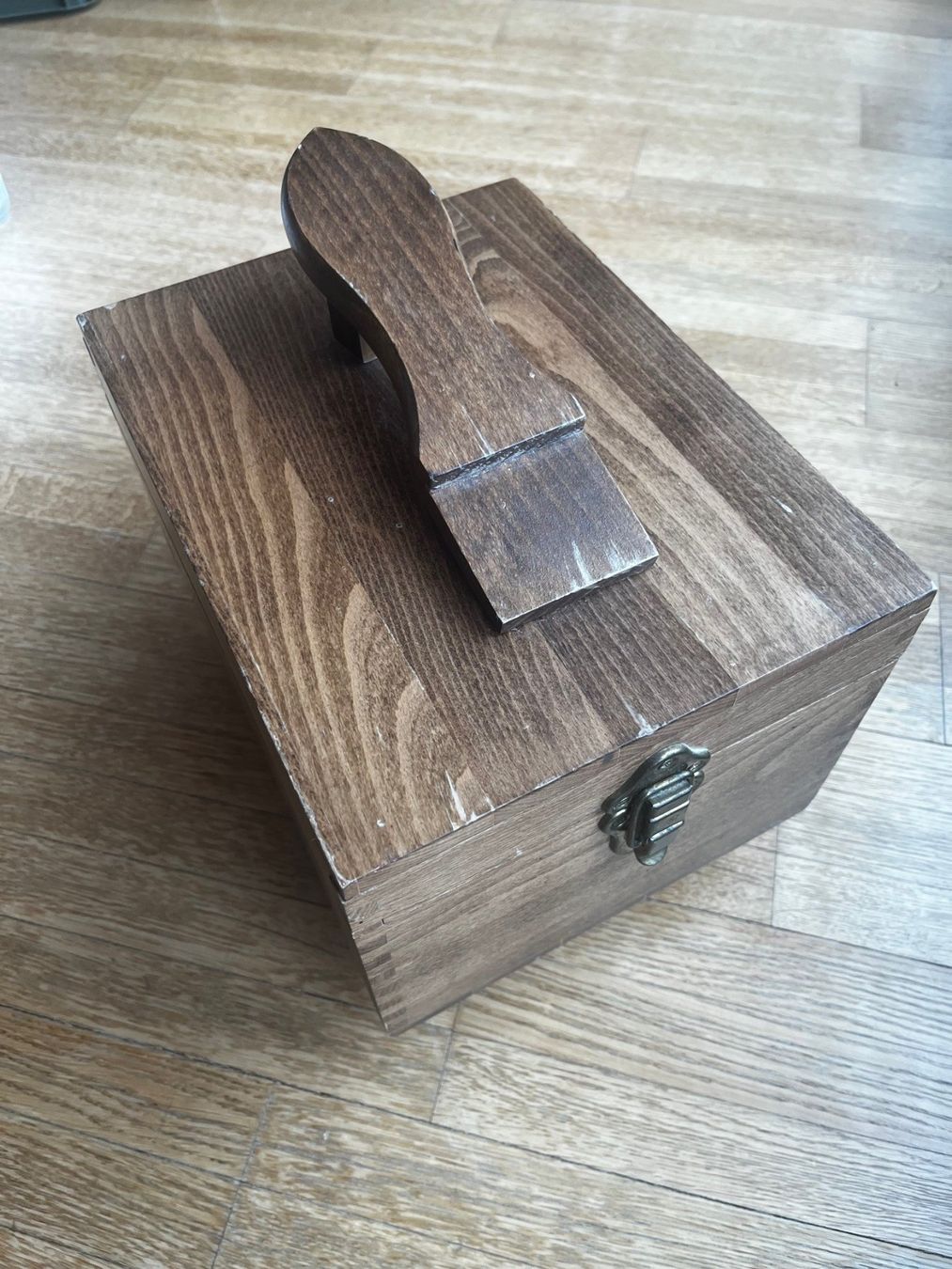 Vintage wooden shoe shine box / Schuhputz Kiste aus Holz (Gebraucht) in ...