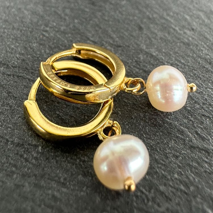 Perlen Creolen 12 mm 925 Sterling Silber (Neu (gemäss Beschreibung)) in Zürich für CHF 27 – mit ...