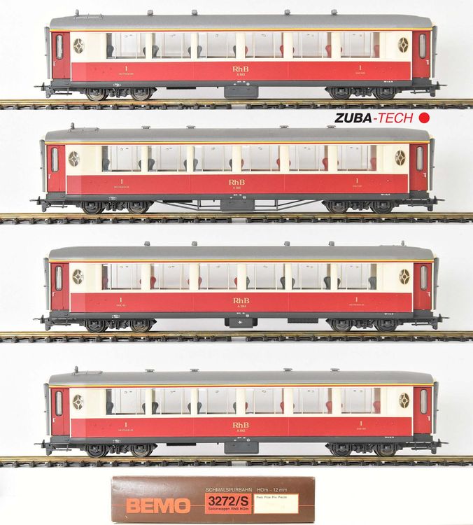 Bemo 3272/S Salonwagen-Set 4tlg. RhB H0m GS mit OVP | Kaufen auf Ricardo