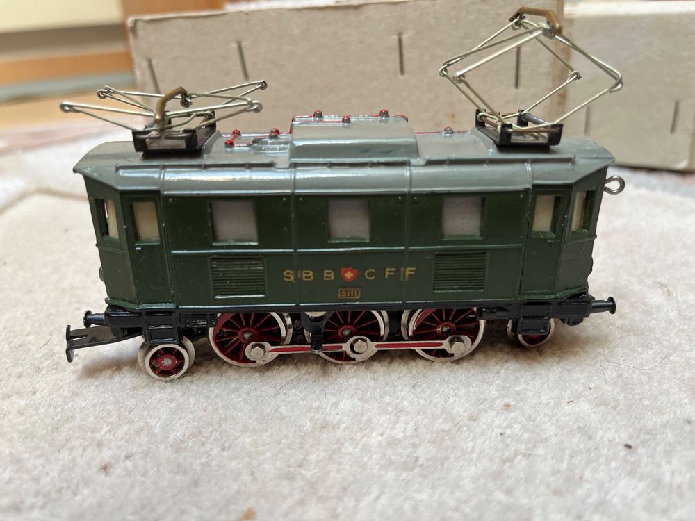 Buco 51/11 5111 E-lok grün SBB Ae 3/5 1955 mit Zurüstteilen | Kaufen auf Ricardo