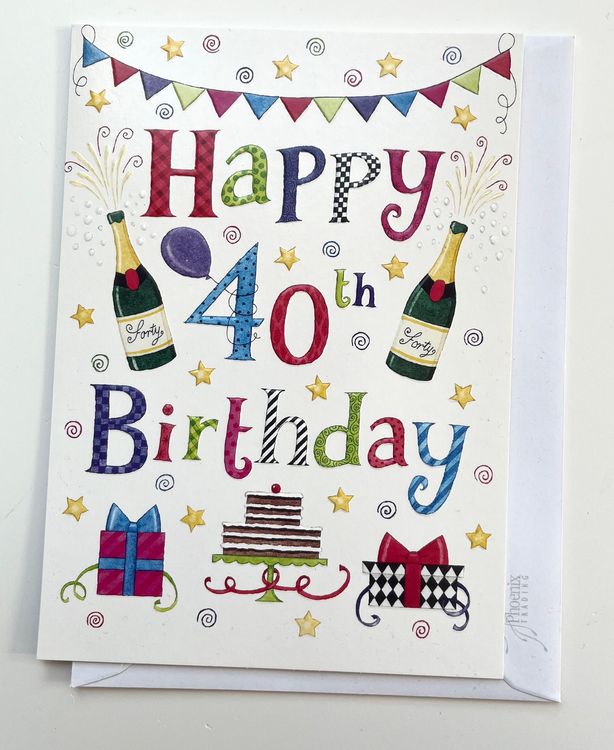 Greeting card - 40th birthday - 40 | Kaufen auf Ricardo