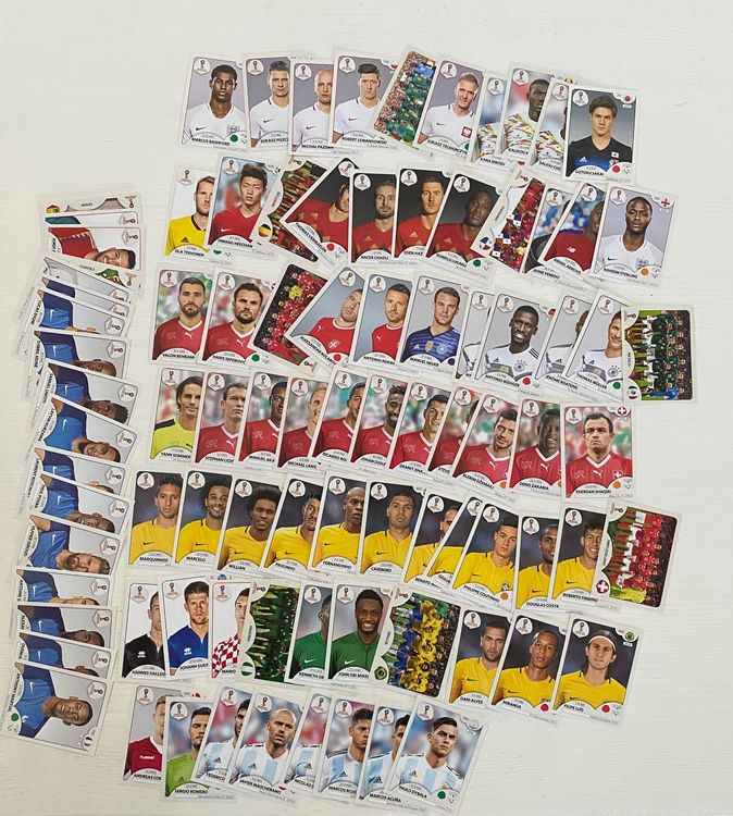 90 x Panini Sticker FIFA WM 2018 Russia (keine doppelte) (Neu (gemäss ...