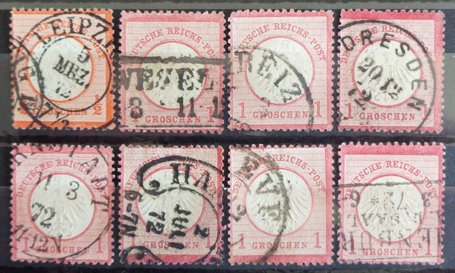 DEUTSCHES REICH 1872: Kleiner Schild, meist 1 Groschen, O (Gebraucht ...