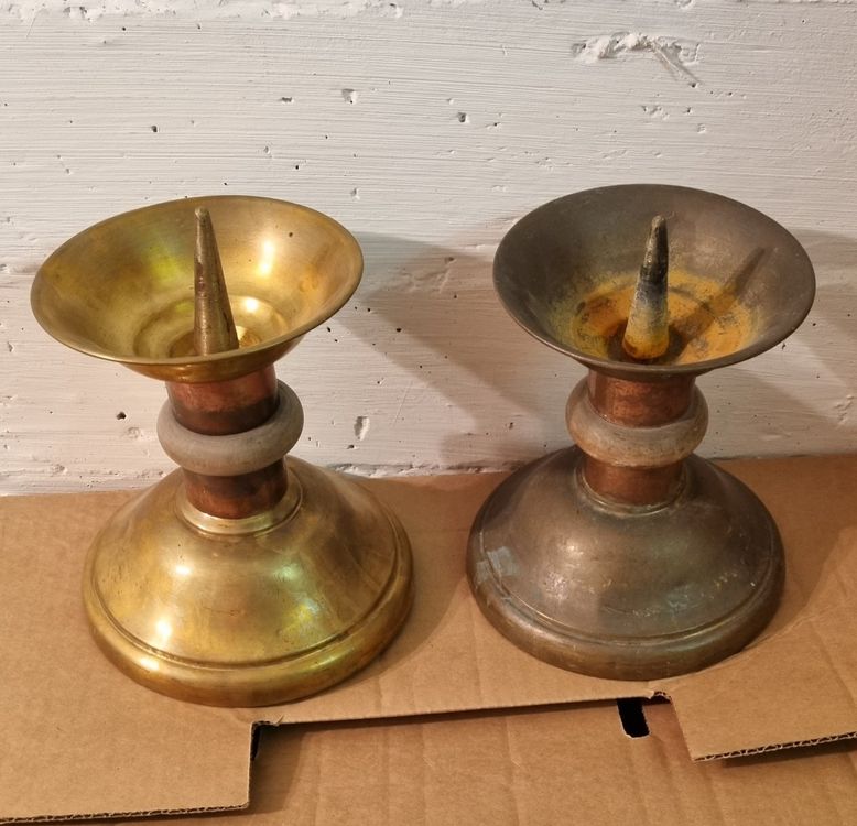 antiker Kerzenhalter aus Messing | Kaufen auf Ricardo