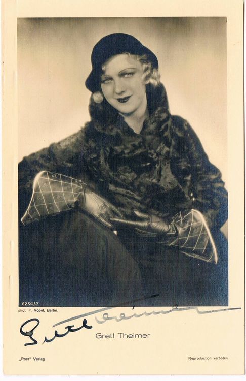 Gretl Theimer 1911-72 Autogramm signiert Vintage Foto 9x14cm (Gebraucht) in Bischofszell für CHF ...