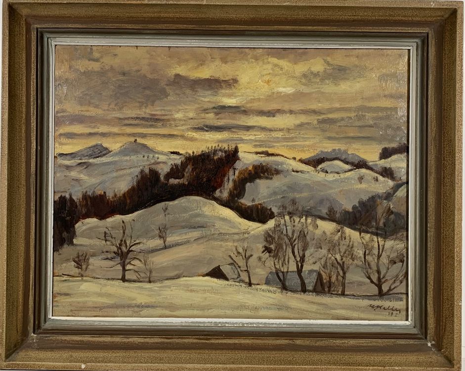 Max Keller (1916-1982) Winterlandschaft Gemälde | Kaufen auf Ricardo