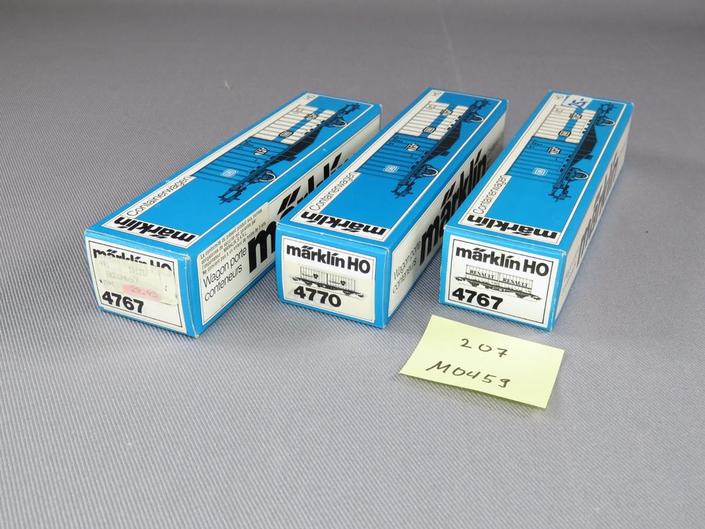 Märklin HO Containerwagen 3 Stück neu (207) (Neu (gemäss Beschreibung ...